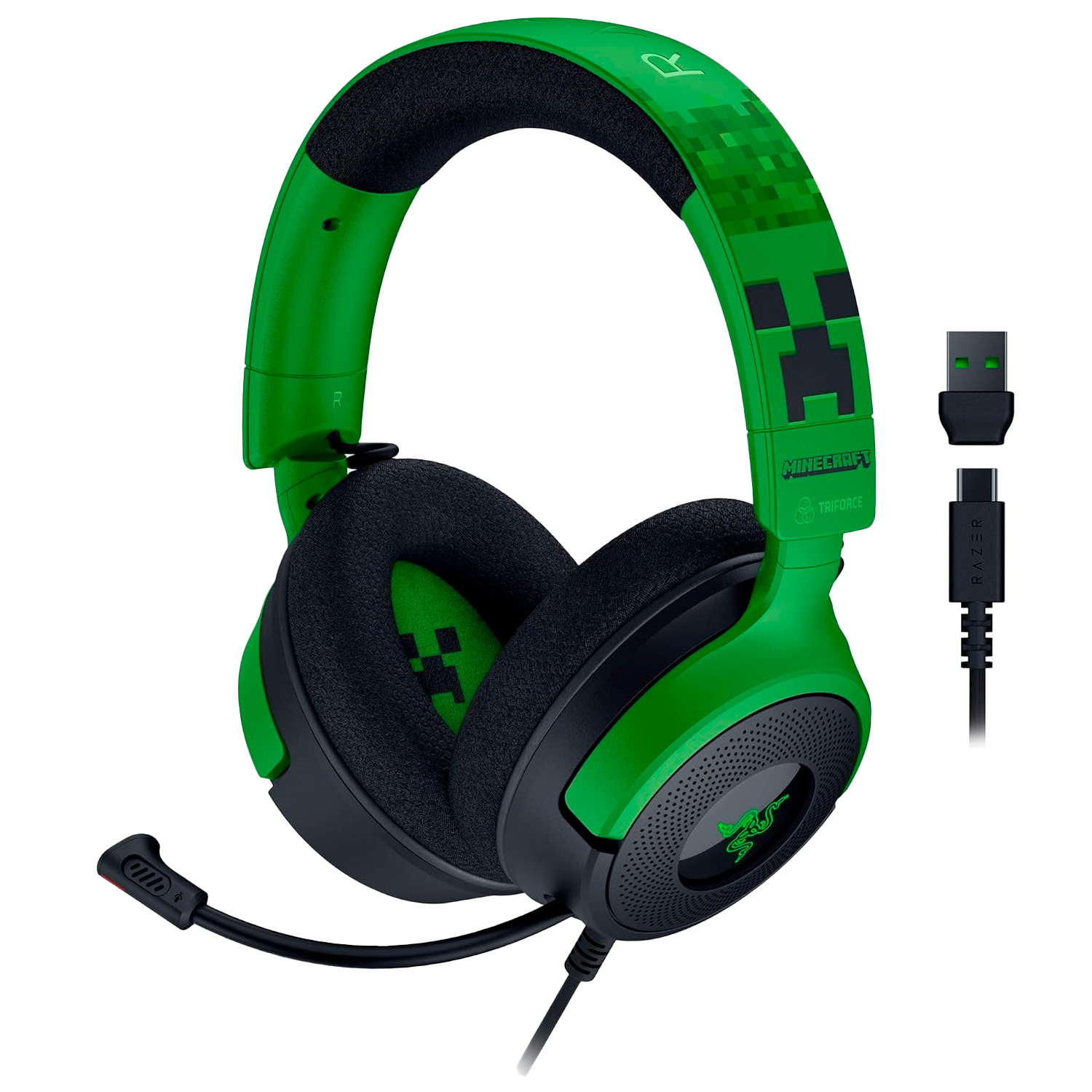 Audífonos Gamer Razer Kraken V4 X Minecraft Edition con iluminación ...