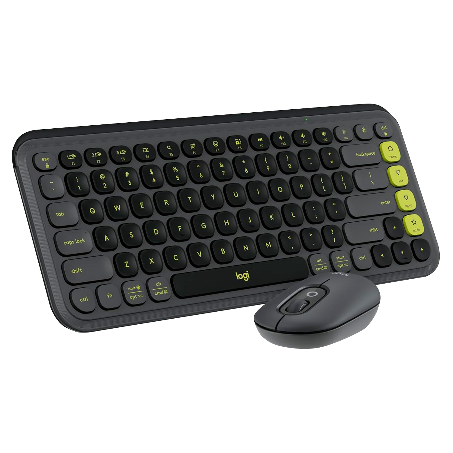 Kit Teclado y Mouse Logitech Pop Icon inalámbricos, con botones y ...